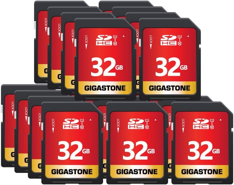 Amazon.com: GIGASTONE 32GB 20-Pack SD Card UHS-I U1 Class 10 SDHC ...