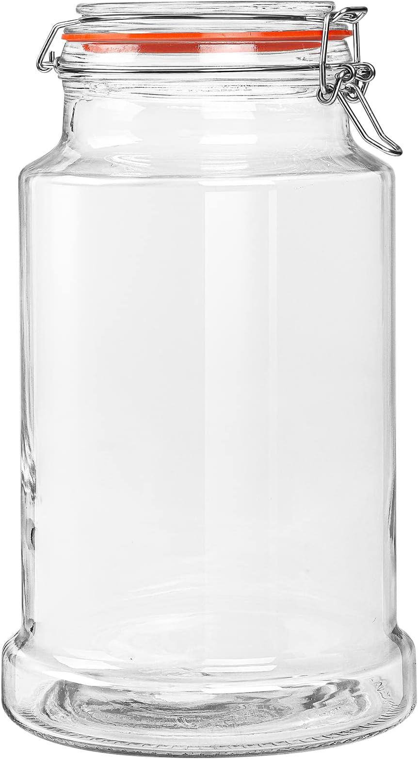 Amazon.com: Suclain 1.32 Gallon Glass Jar with Lid and Handle Wide ...