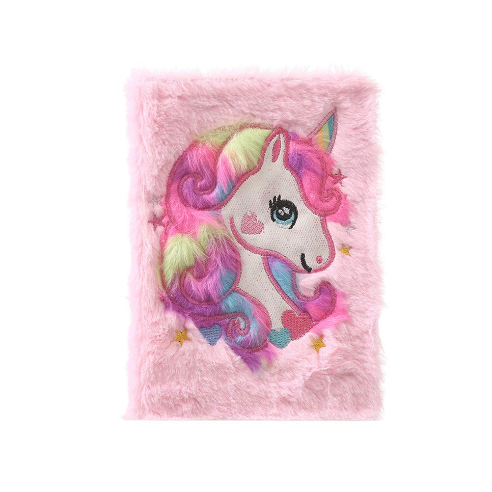 Amazon.com: Plush Unicorn Diary for Girls - Lovely Faux Fur Notebook ...