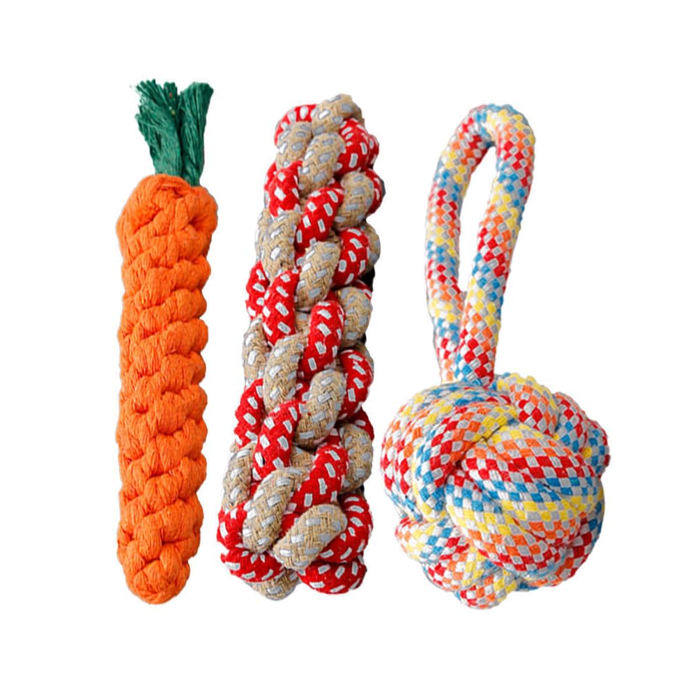 Wefine Dog Toys Puppy Chew Toys from 8 Weeks,Dog Rope Toys 100% Natural ...