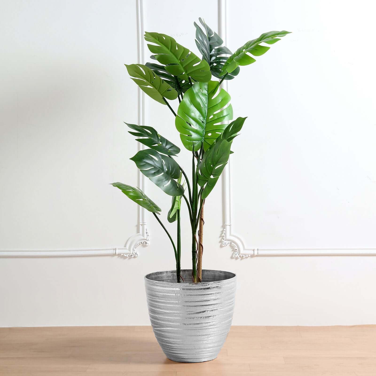 Amazon.com : Efavormart 14" Dia Large Metallic Silver Planter ...