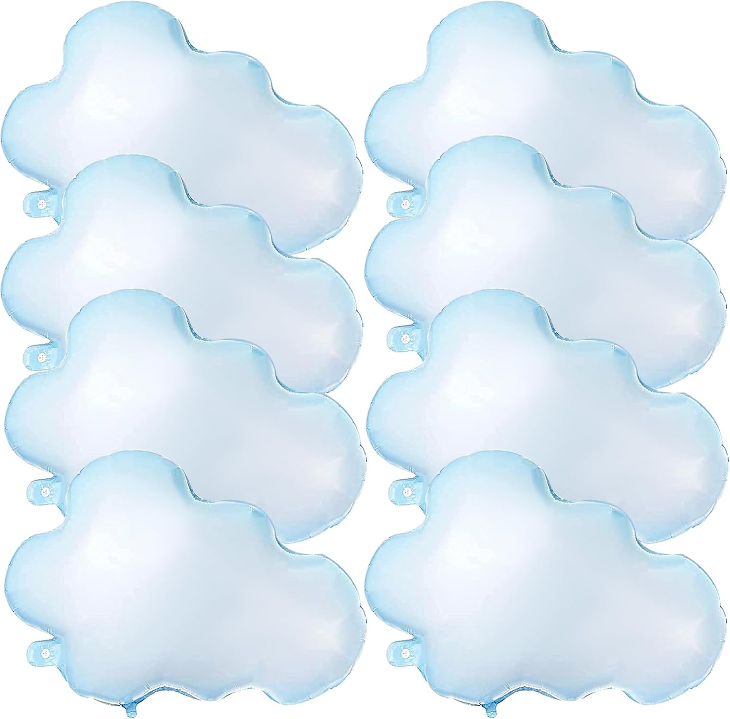 Amazon.com: 8 Pieces Light Blue Cloud Foil Balloons Large Happy Foil ...