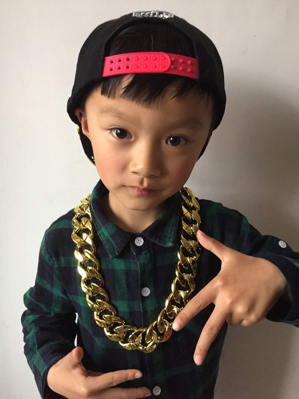 Amazon.com: YWQZGYP Hip Hop Rapper Plastic Chunky Fake Gold Chain ...