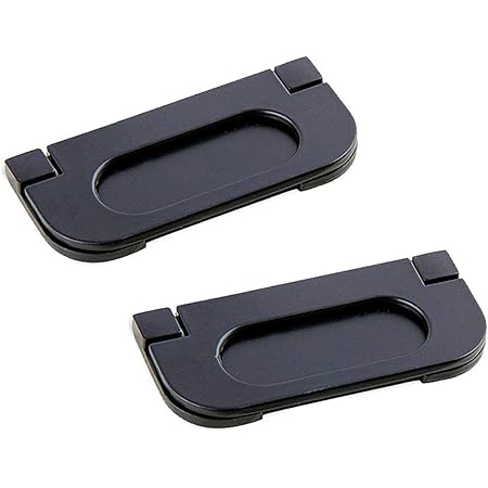 XMHF 3'' Recessed Type Furniture Wardrobe Drawer Pull Handle Flat Black ...