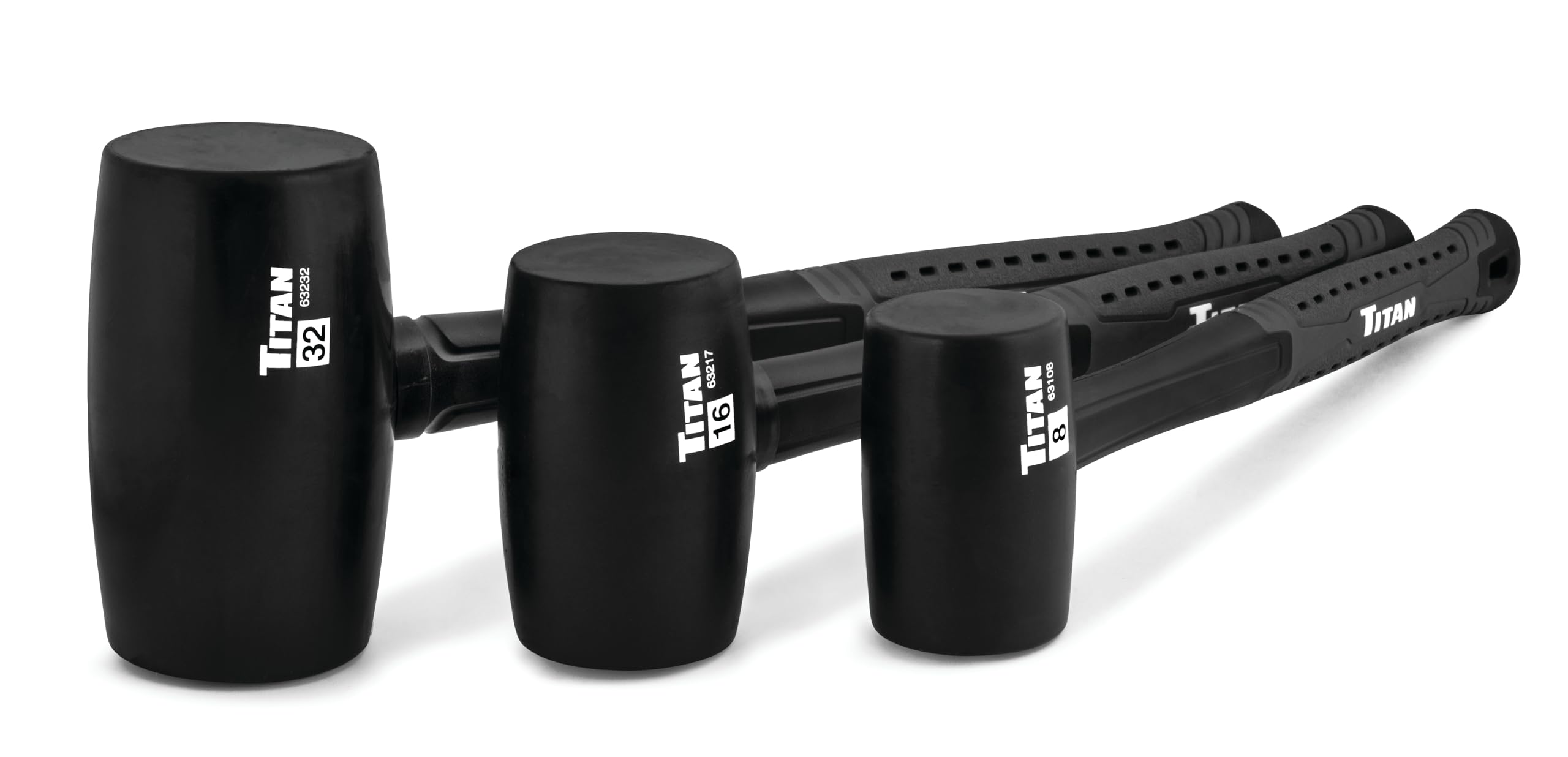 Snapklik.com : Titan 63131 3-Piece Rubber Mallet Set, Includes 8oz ...