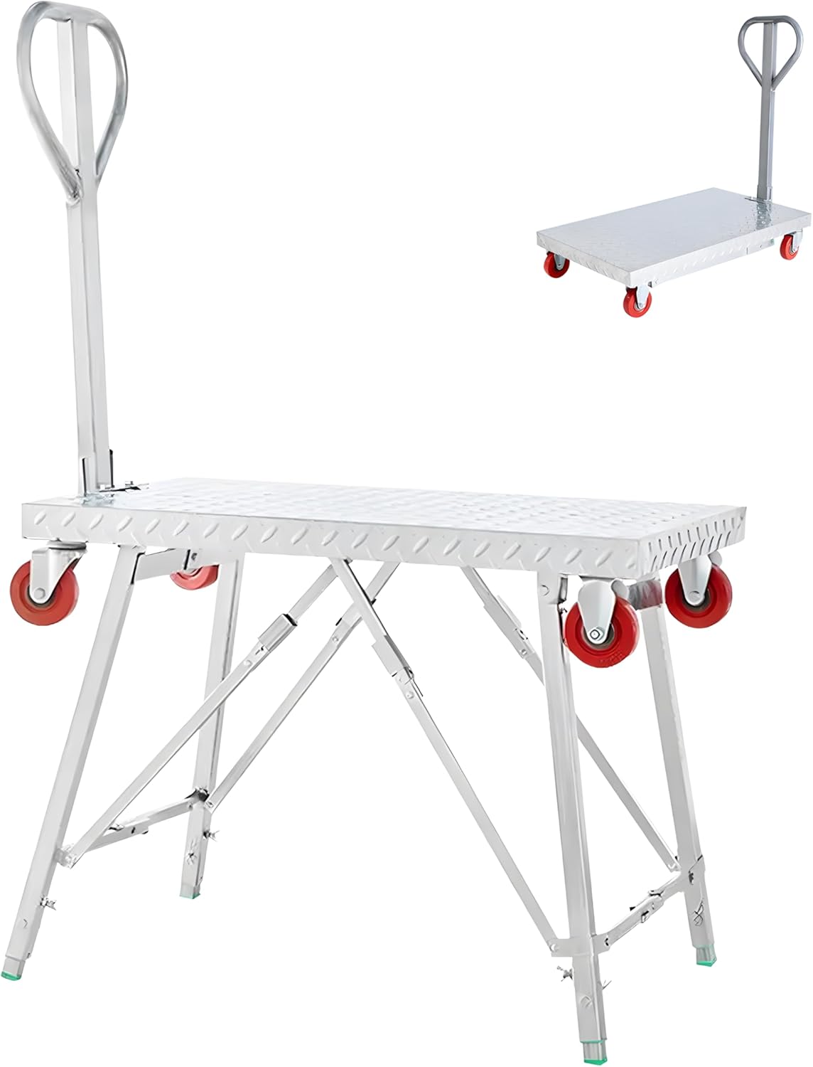 Folding Work Platform with Handle, Multifunctional Scaffolding Ladder ...