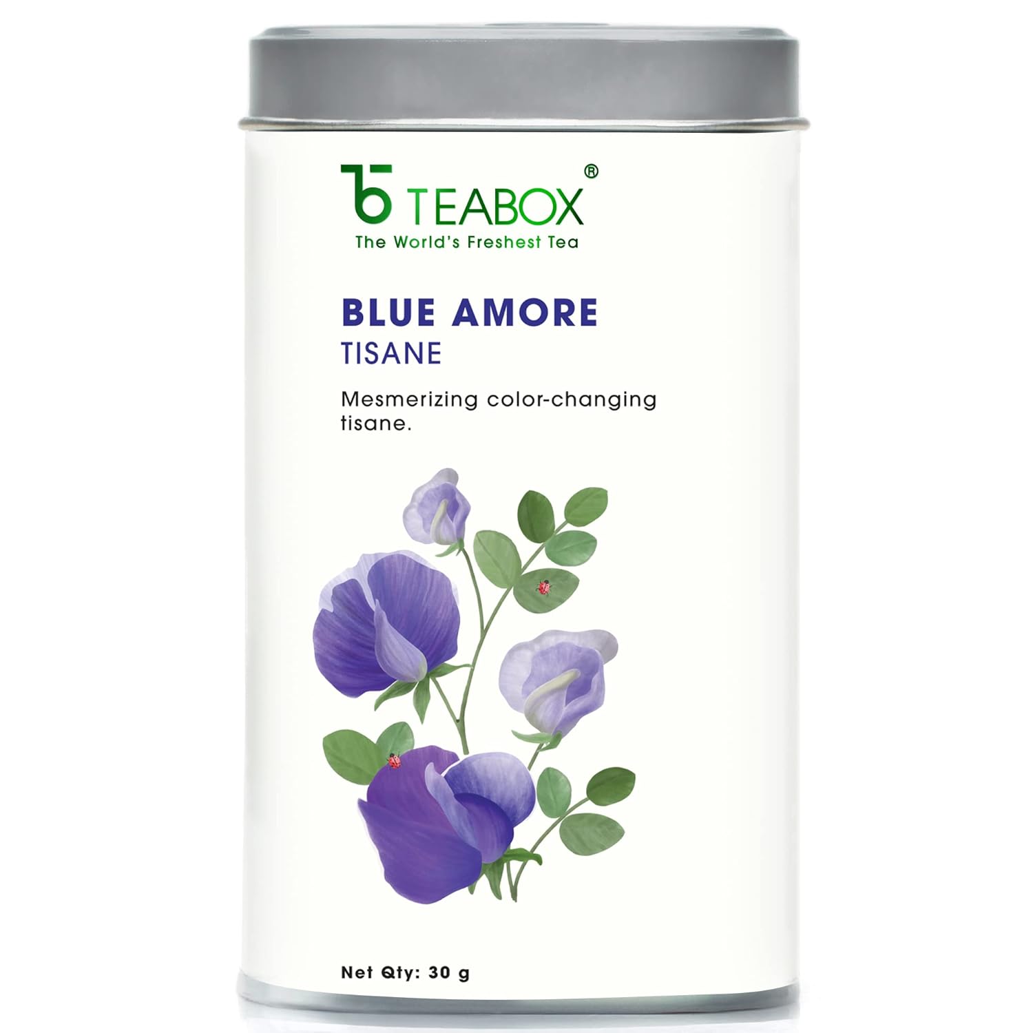 Teabox Exotic Blue Amore (Blue Pea / Aparajita) Tea, 100% Natural Anti ...