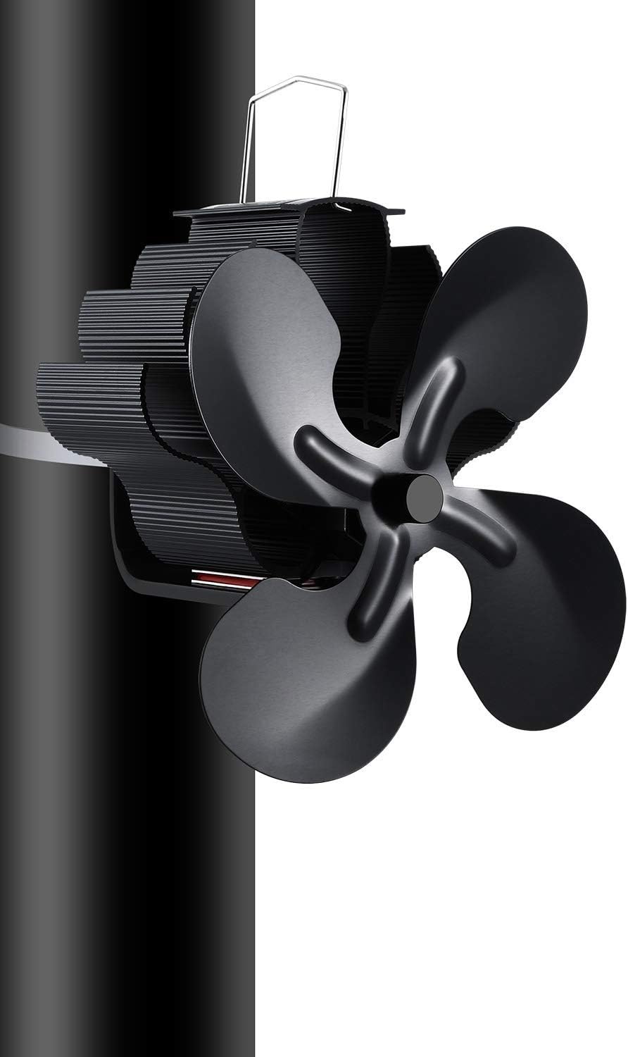 Heat Powered 4 Blade Stove Fan Flue Pipe,Silent Chimneys Fireplace Fan ...
