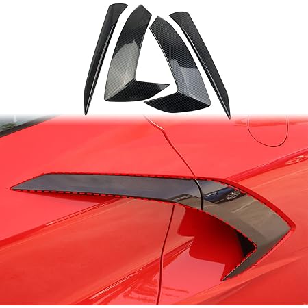 Amazon.com: crosselec Carbon Fiber Exterior Body Side Air Outlet Cover ...
