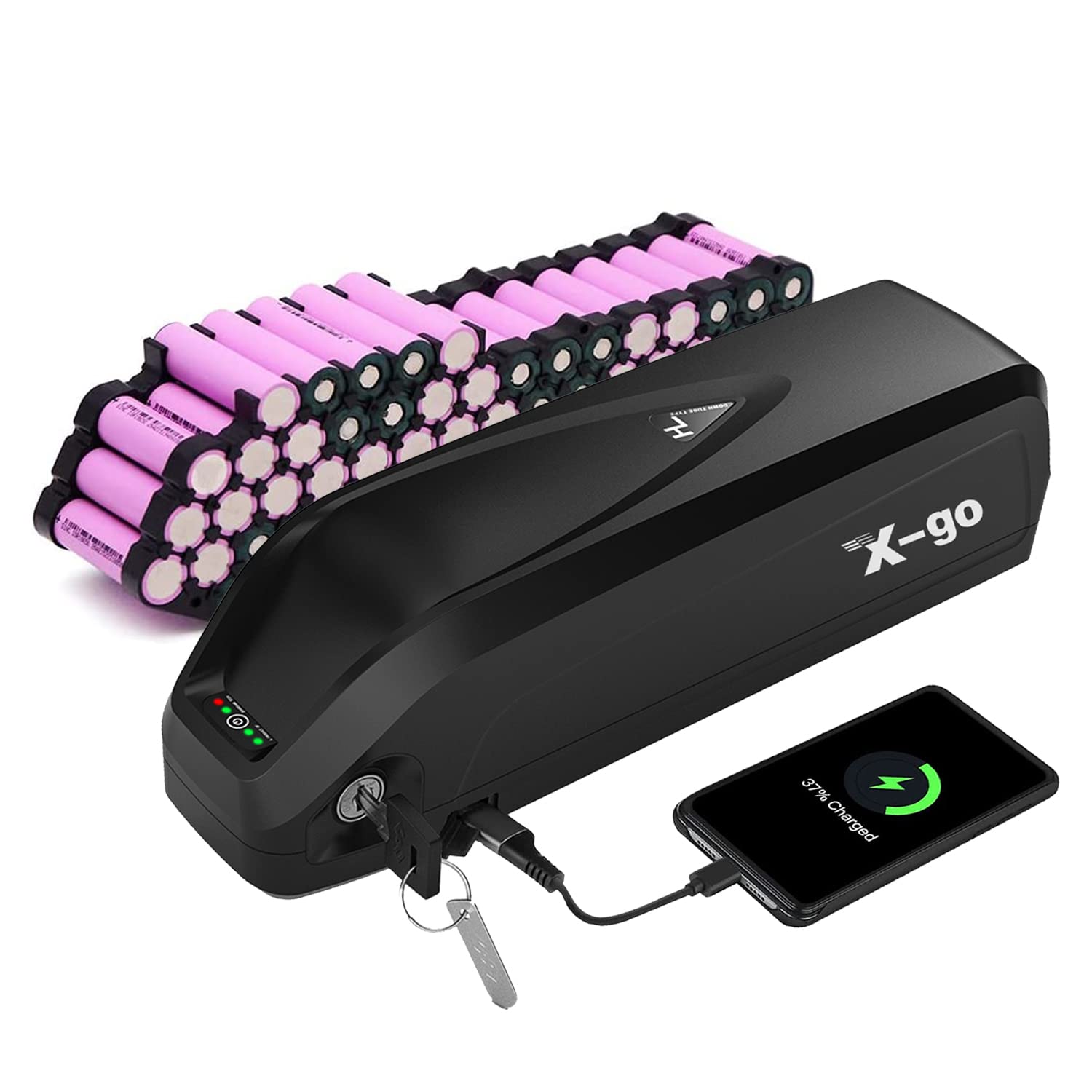 X-go Ebike Battery, 48V 13AH Hailong Electric Lithium-ion Bike Battery ...