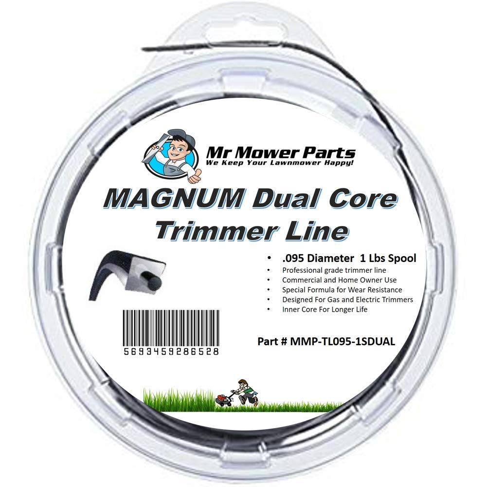 Amazon.com : Mr Mower Parts Heavy-Duty Magnum Dual Core Square Trimmer ...