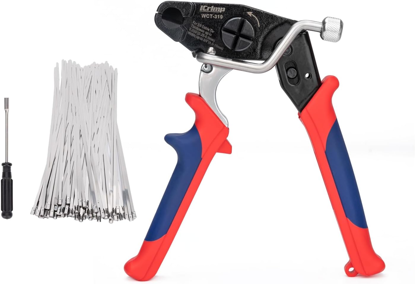 Amazon.com: Delgada Stainless Steel Cable Tie Gun Kit Heavy-Duty ...