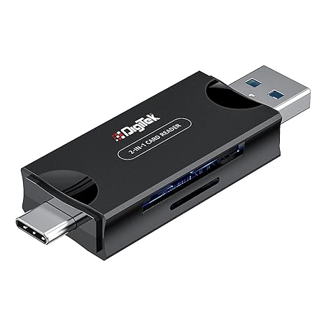 Digitek (DCR-007) USB-A 3.0 & Type C High-Speed Multi-Card Reader ...