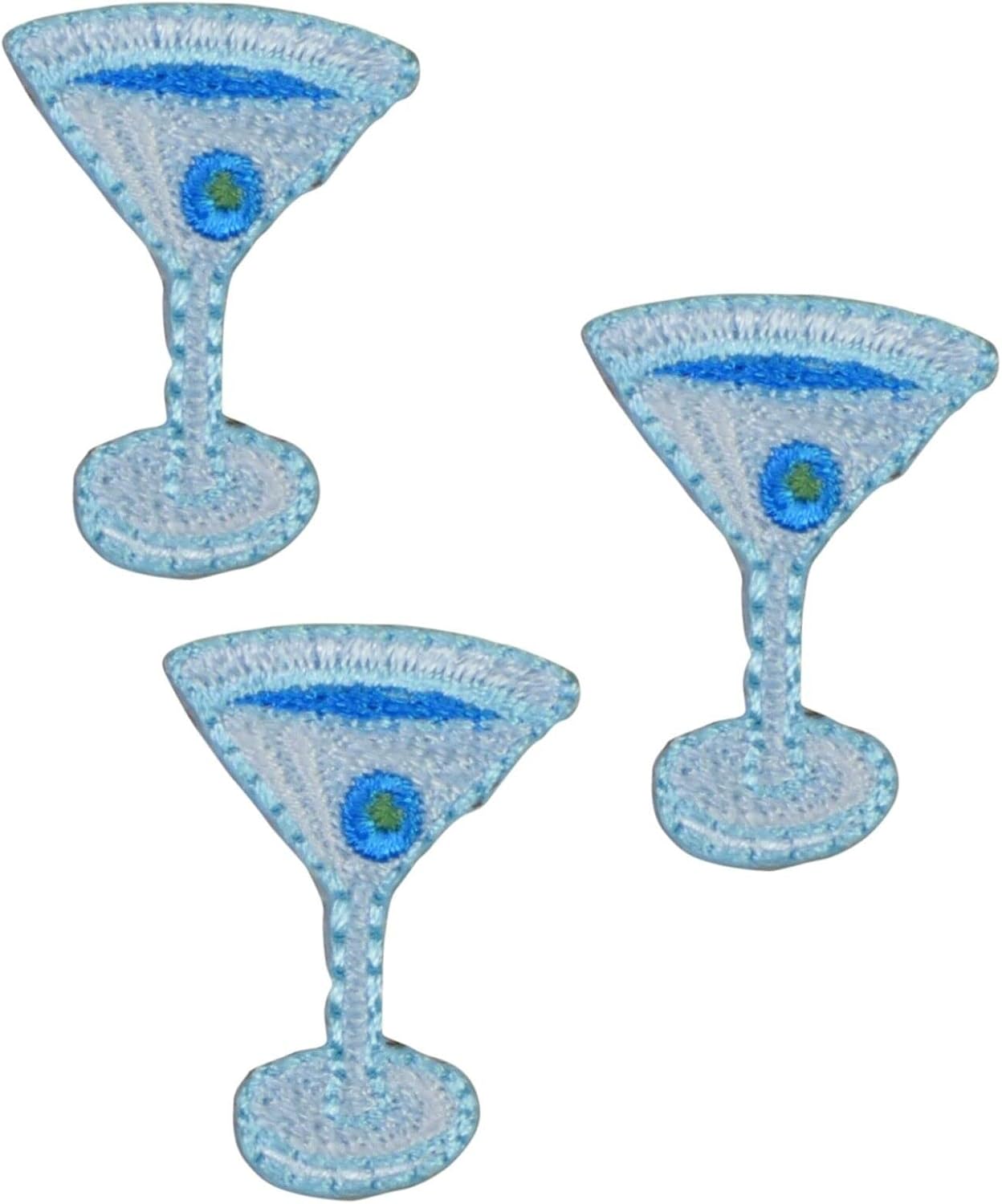 Amazon.com: Martini Embroidered Applique Patch - Cocktail, Olive ...