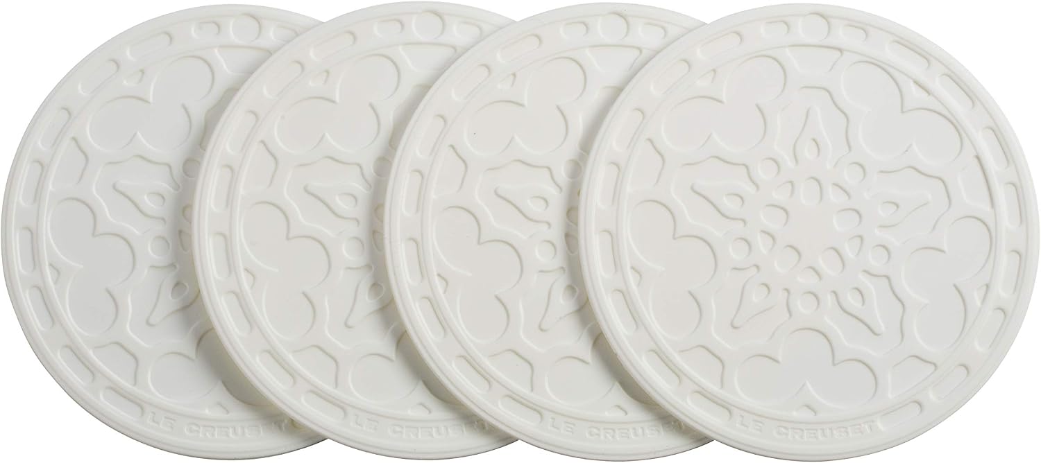 Amazon.com | Le Creuset Silicone French Coasters, Set of 4 - 4 ...
