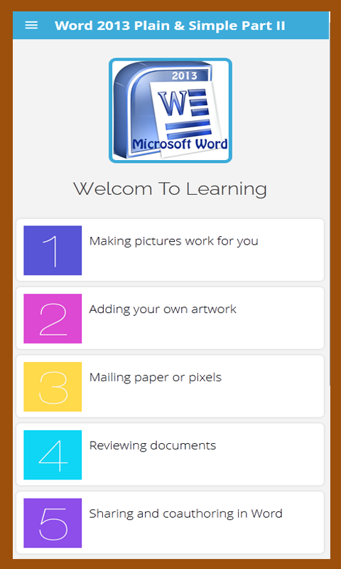 Tutorials For Ms Word 2013 plain & simple Part 2 - App on Amazon Appstore