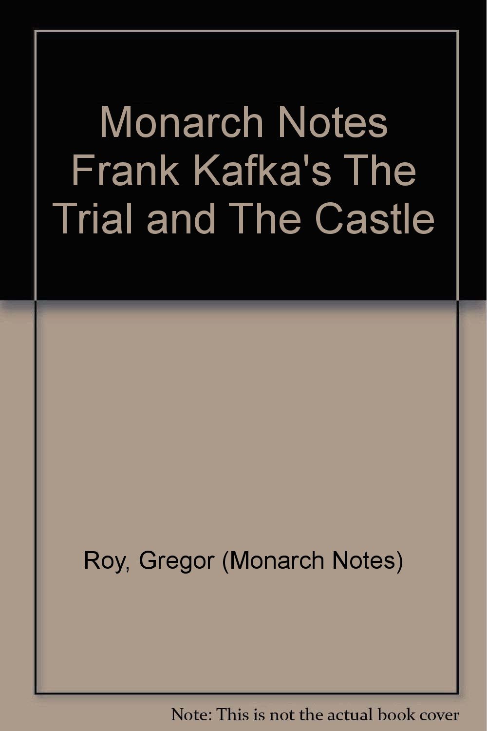 Monarch Notes Frank Kafka's The Trial and The Castle - Livros na Amazon ...