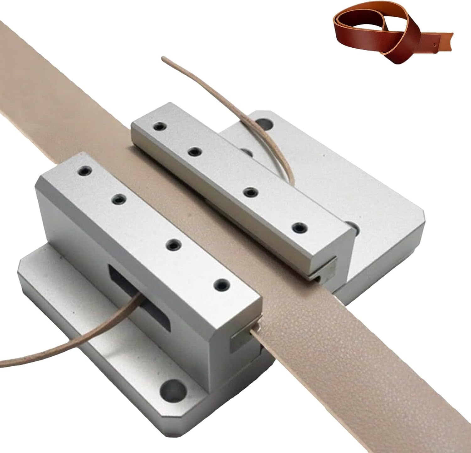 COYEUX Manual Belt Side Leather Edger Tool, Aluminum Alloy Leather Edge ...