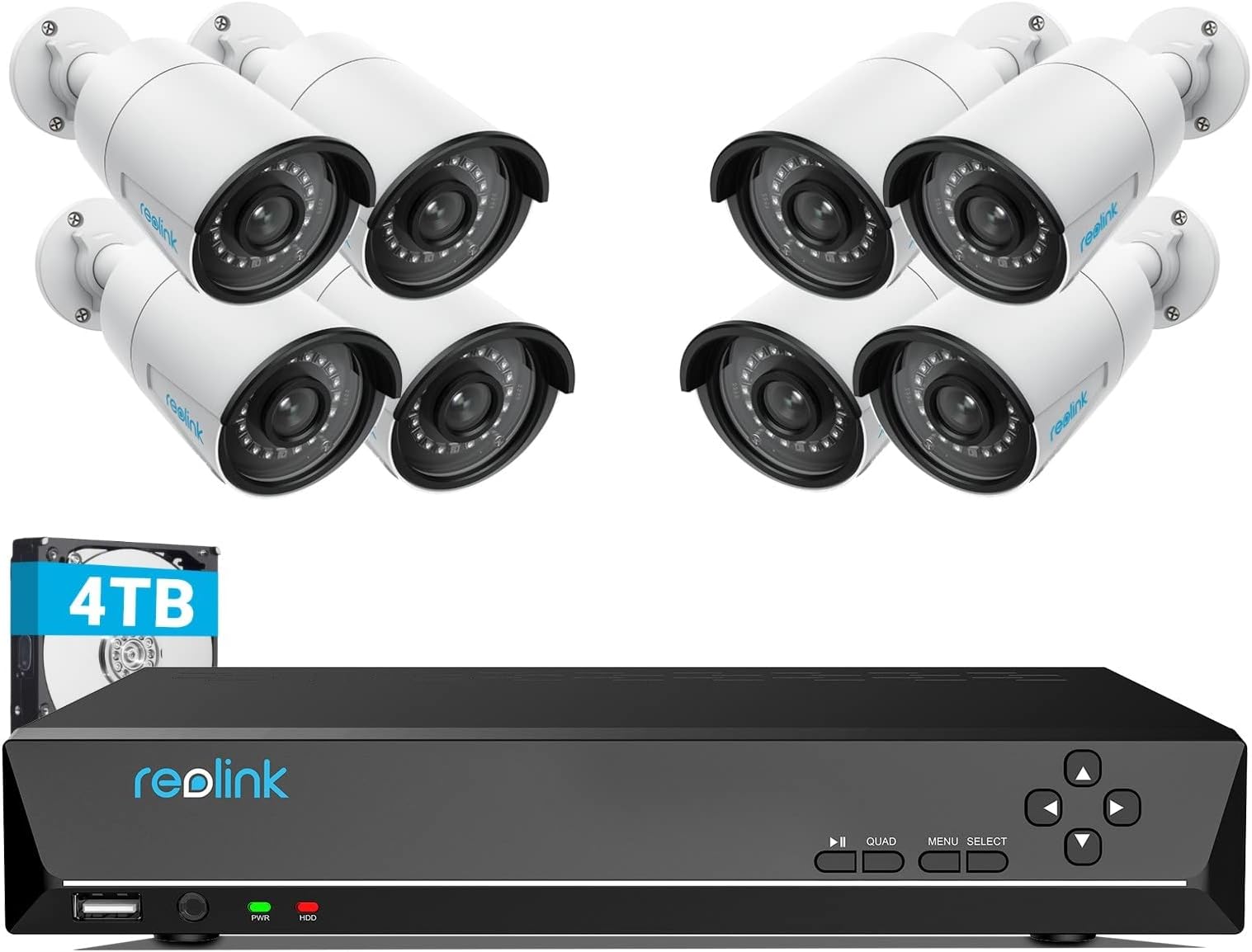 Amazon.com : REOLINK Smart 4MP 16CH PoE Home Security Camera System ...