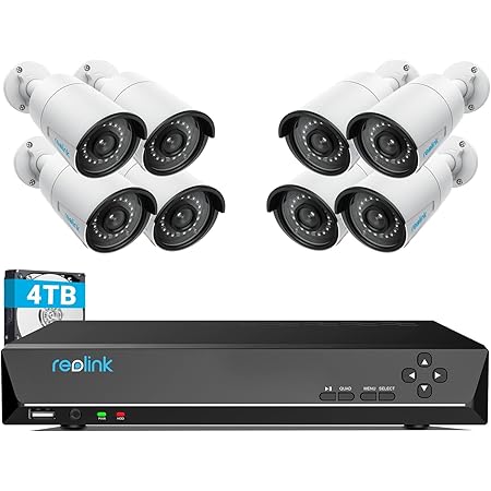 Amazon.com : REOLINK 4K Security Camera System, RLK16-800B8 8pcs H.265 ...