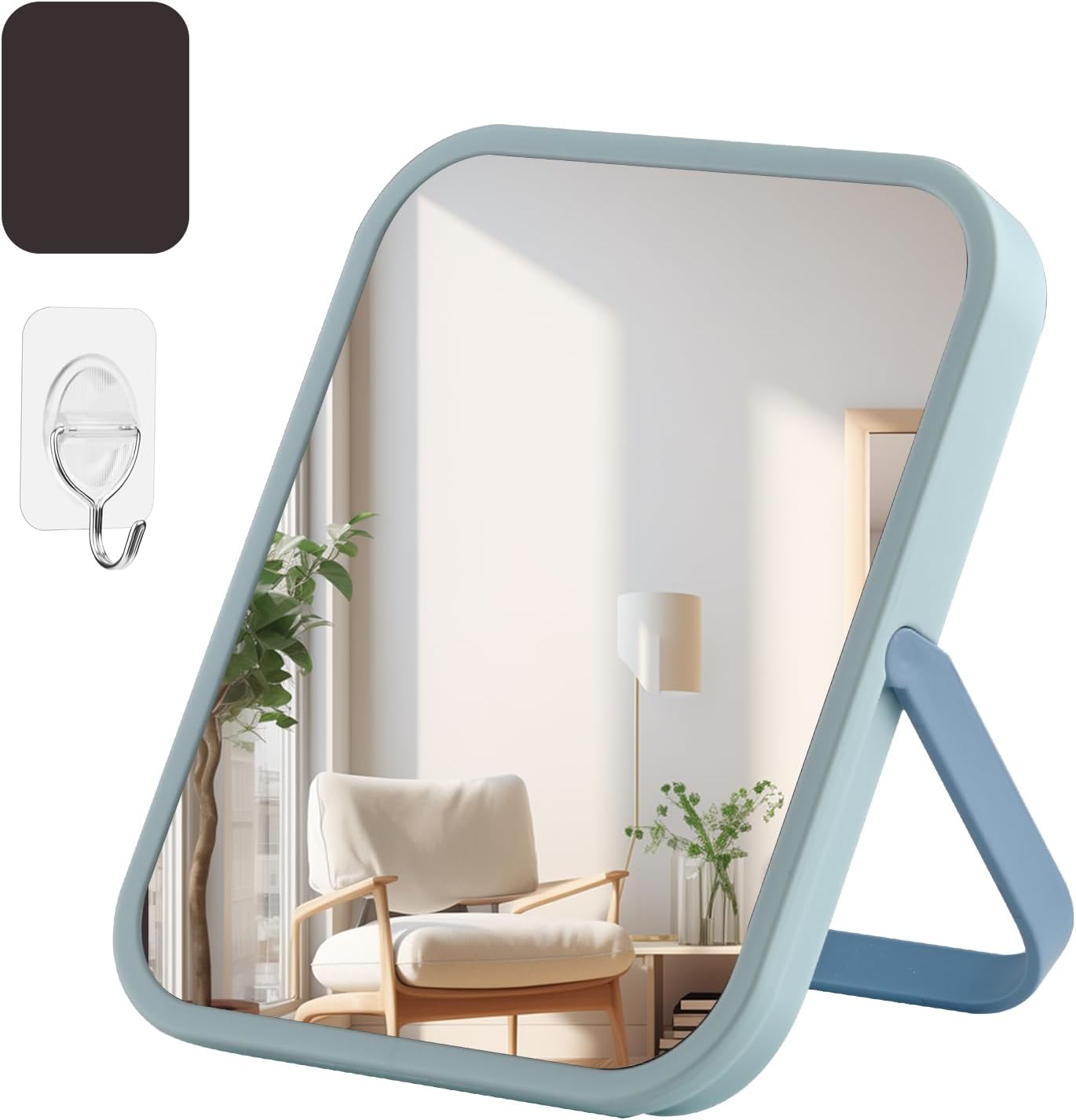 Amazon.com - quegau Modern Makeup Mirror,10" x10"Makeup Mirror for Desk ...