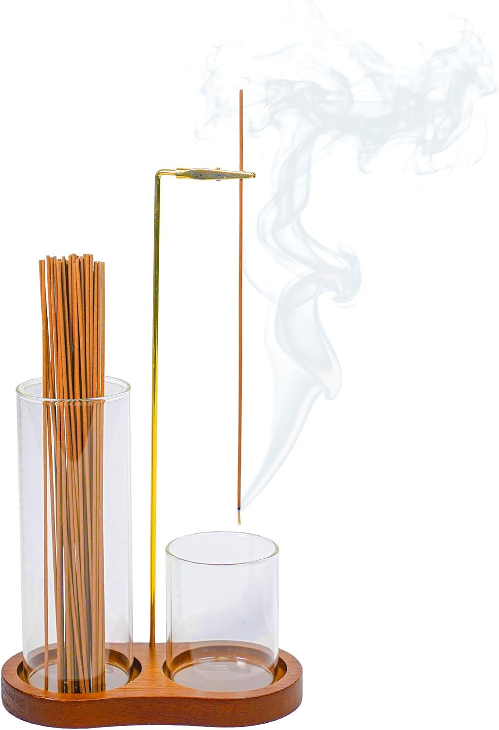 Amazon.com: SEIUGDEF Modern 2-in-1 Incense Holder with Glass Ash ...