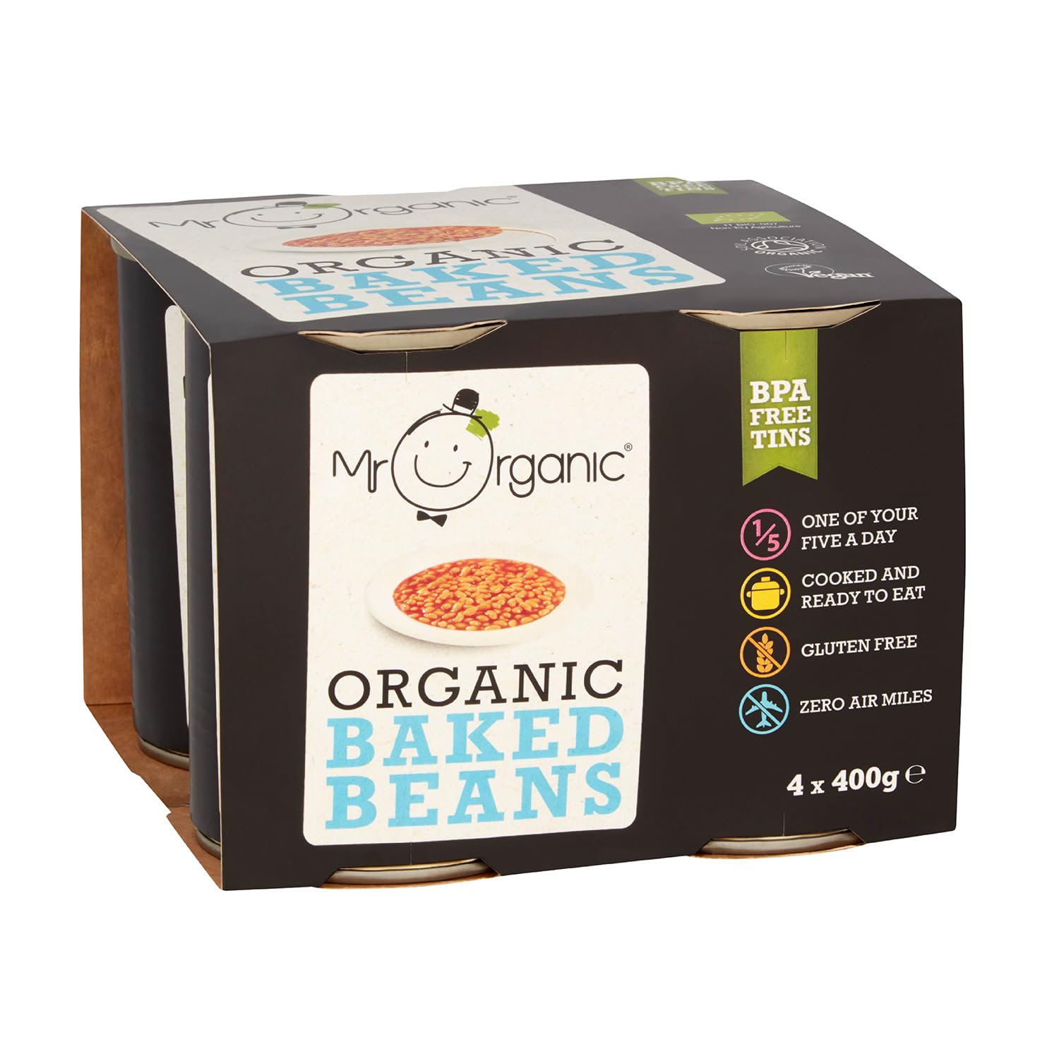 Mr Organic - Organic Baked Beans - Tin of Organic, Non-GMO Beans ...