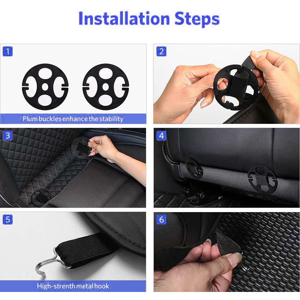 2 Packs Car Seat Bottom Covers, 20" × 19" Car Seat Covers Front Seats ...