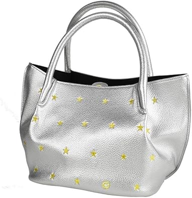 Amazon | アンコキーヌ AnneCoquine エンブロイダリー トートバッグ＜Sサイズ＞ 2250 (シルバー) | トートバッグ