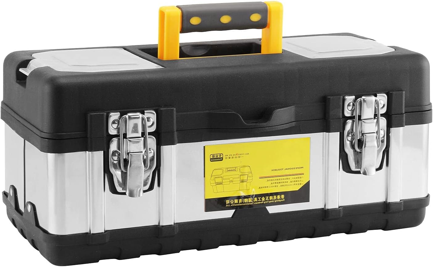 Holdfiturn ToolBox Storage 16 Inch Heavy Duty Stainless Steel Portable ...