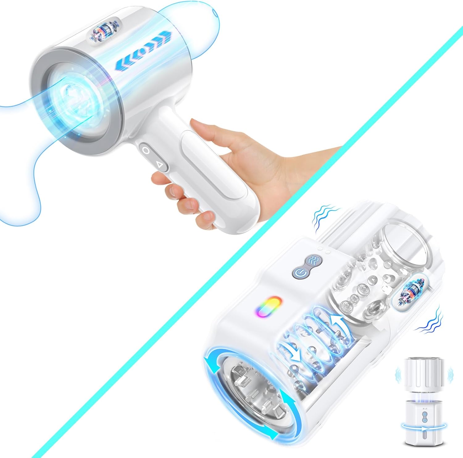 Amazon.com: Male Masturbators with 7 Thrusting & Vibrating + Male ...