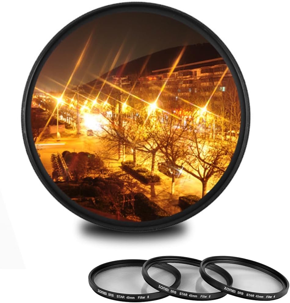 Amazon.com : ZOMEI 62mm Star Filter 3-Piece Set (4, 6, 8 Points) for Nikon, Sony, Olympus ...