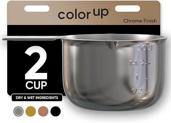 Amazon.com: Color Up 2 Cup Measuring Cup, 480ml Stainless Steel Metal ...