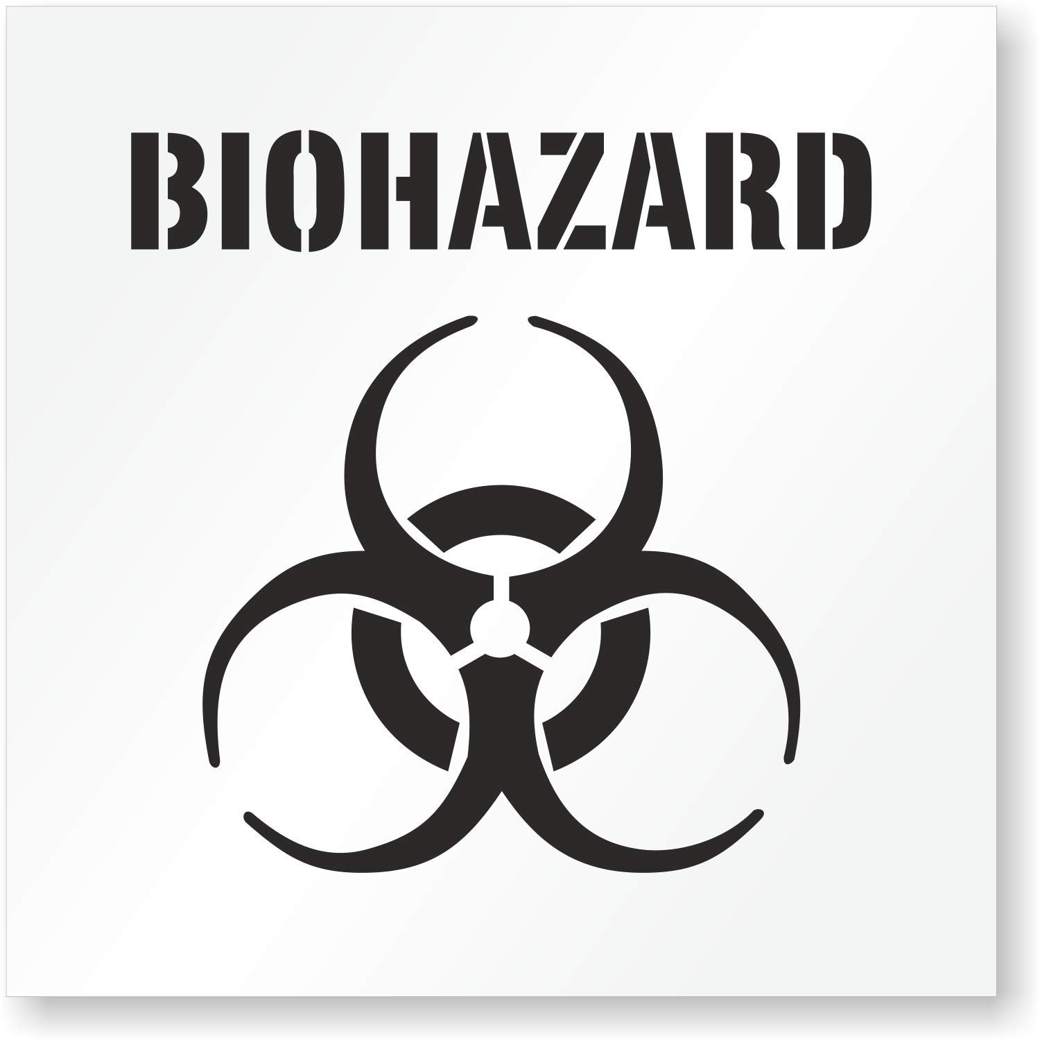 SmartSign "Biohazard" Reusable Stencil | 24" x 24" Plastic: Wall Decor ...