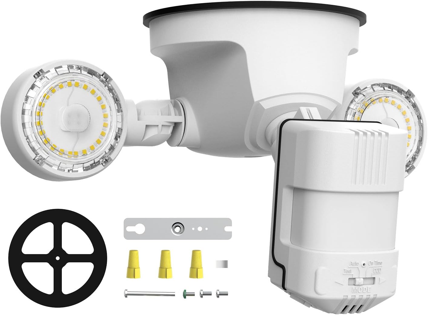 SANSI 2000LM Motion Sensor Outdoor Lights, 15W 5000K Dusk to Dawn Eave ...