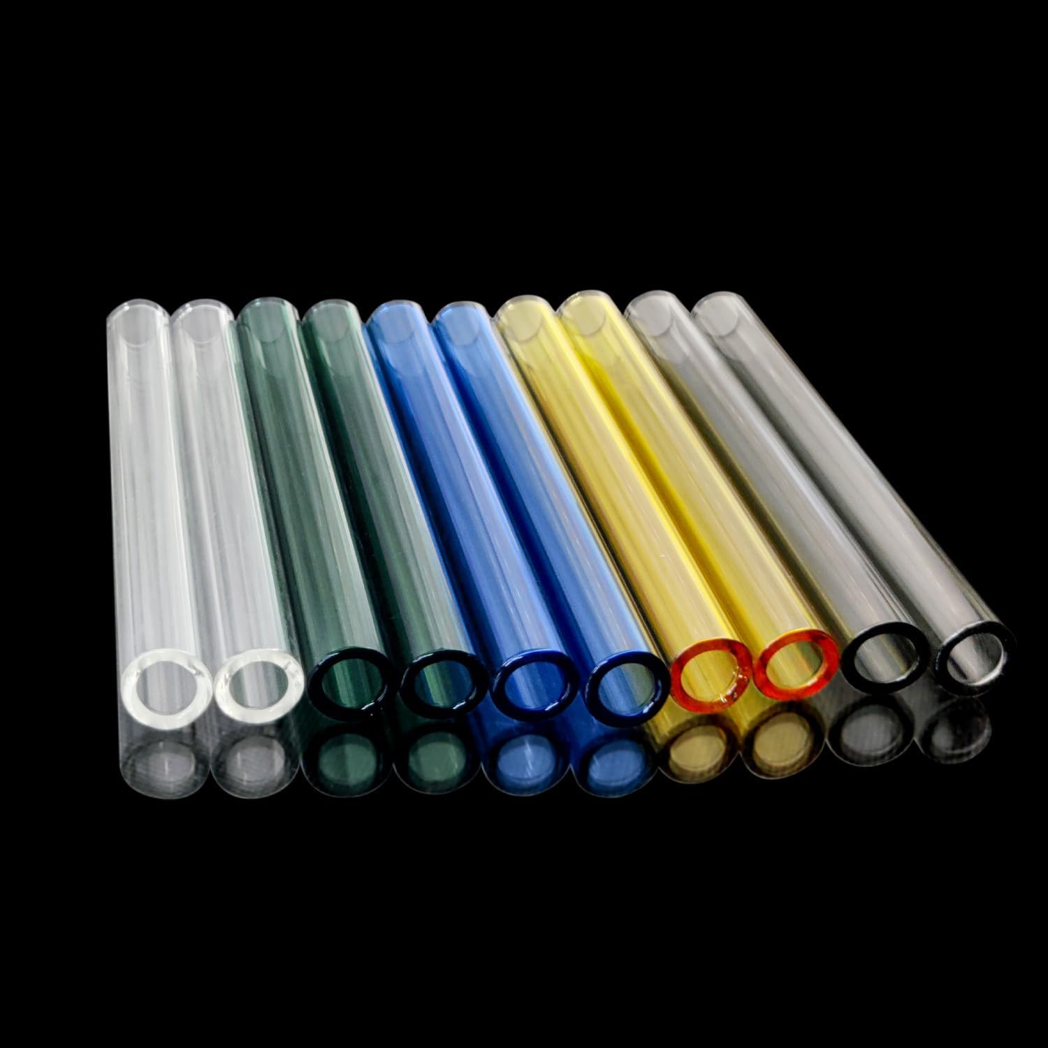 Amazon.com: 10 Pieces 4 Inches Long Multicolor Glass Tubes for Art DIY ...