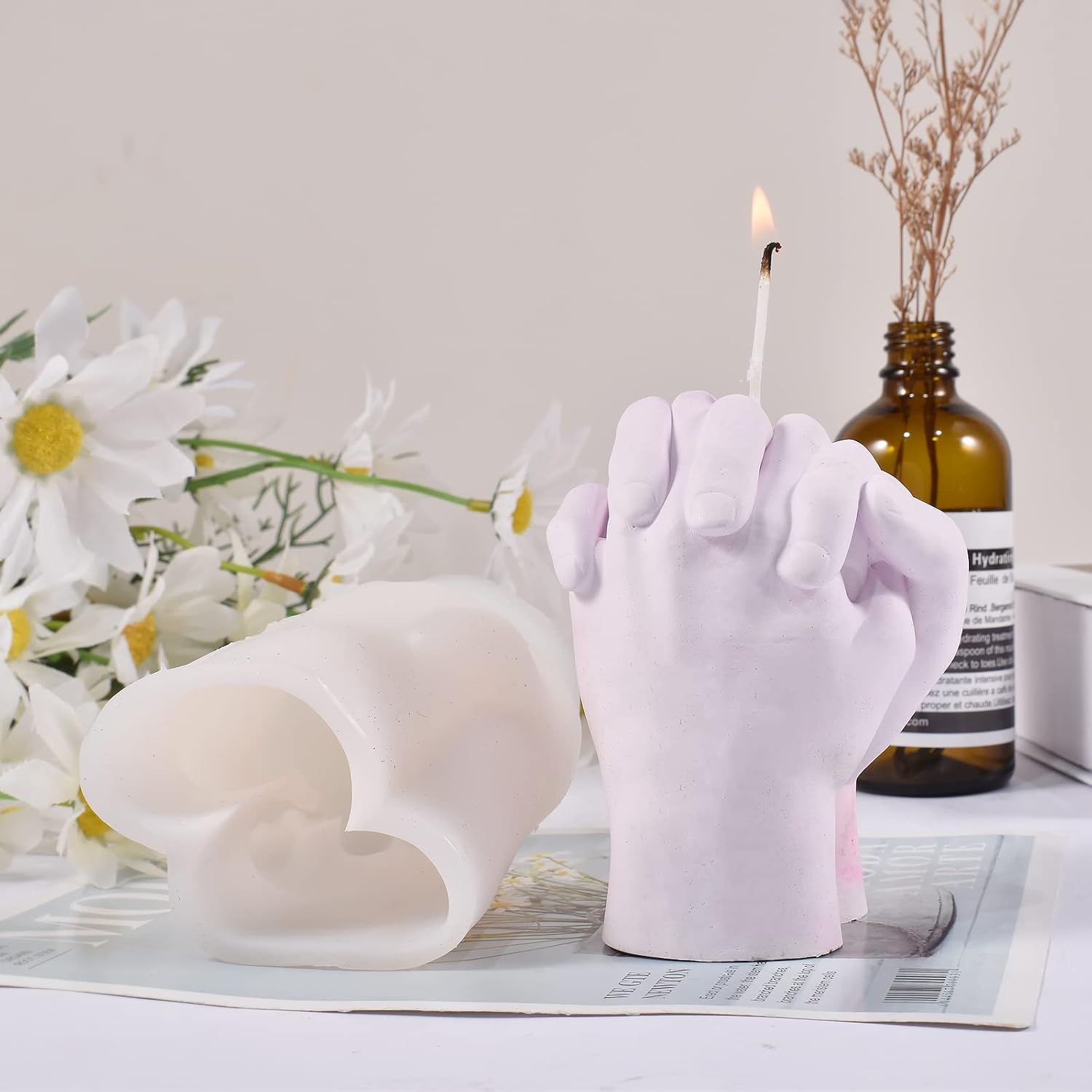 Amazon.com: Hand Mold Hand Resin Mold Couple Hand Jewelry Resin Casting ...