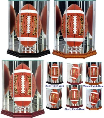 Amazon.com : Upright Glass Football Mirrored Display Case w/ 1 to 3 ...