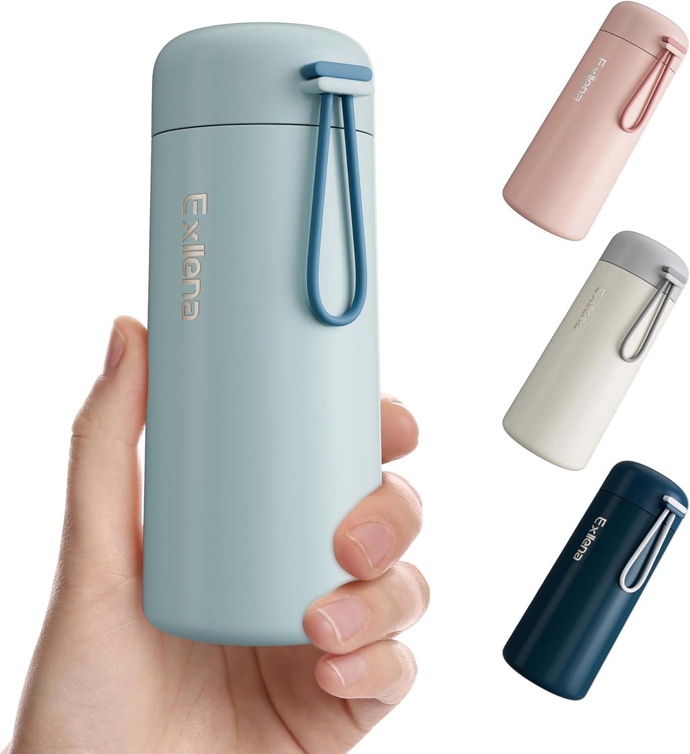 Exllena Small Flask 250ml Water Bottle Made of 304 Stainless Steel ...