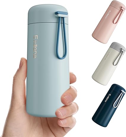 Exllena Small Flask 250ml Water Bottle Made of 304 Stainless Steel ...