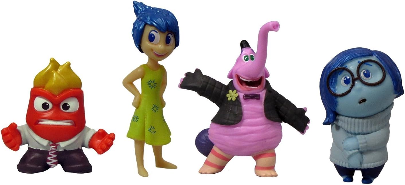 Disney/Pixar Inside Out 4 Piece Figure Set - Sadness Joy Anger and Bing ...