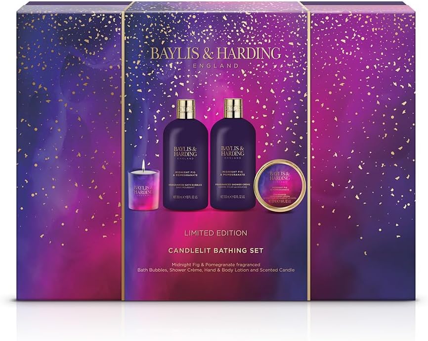 Baylis & Harding Midnight Fig & Pomegranate Luxury Candlelit Bathing ...