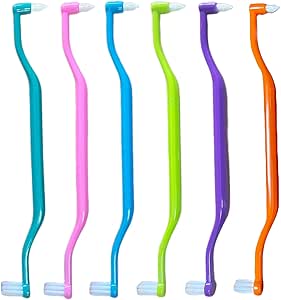 Amazon.com : Ceonam 6 Pieces 2-in-1 Toothbrush with Interdental and ...