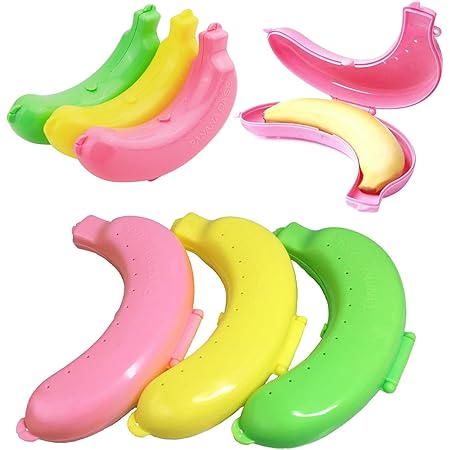 Amazon.com - SHAIDOJIO 3Pcs Banana Case, Cute Banana Protector Storage Box, Portable Banana ...