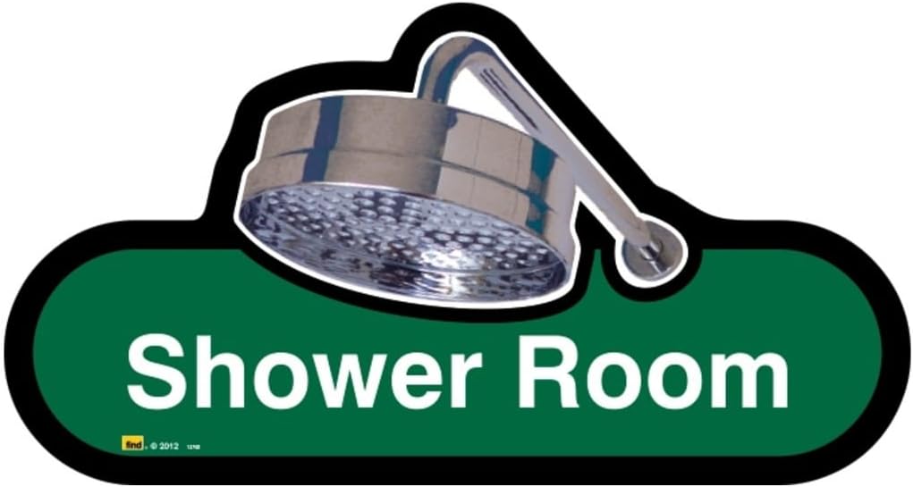 Amazon.com: Find Memory Care Dementia Friendly Shower Room Sign - Green ...