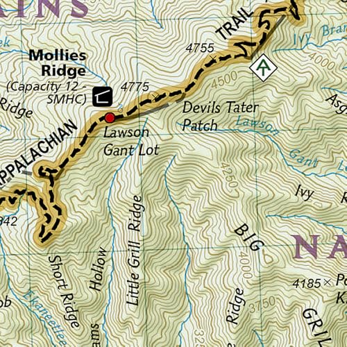 Snapklik.com : Appalachian Trail: Georgia And North Carolina Map ...