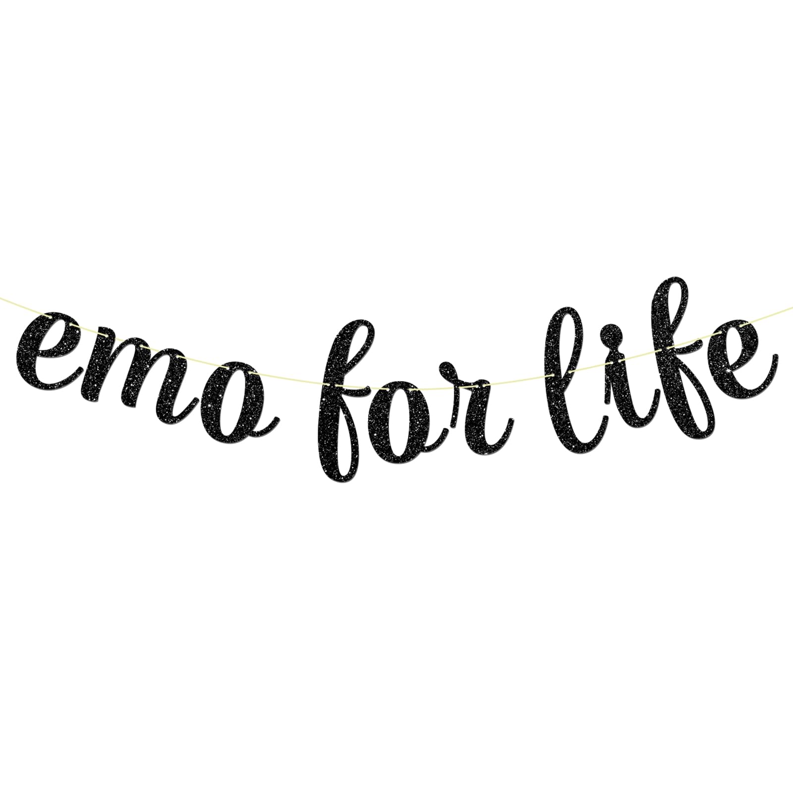 Amazon.com: Maicaiffe Emo for Life Banner - Old English Birthday Party ...
