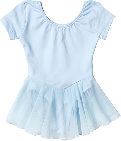 Amazon.com: Bal Togs Youth Short Sleeve Silktech Leotard with Attached ...