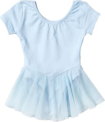 Amazon.com: Bal Togs Youth Short Sleeve Silktech Leotard with Attached ...