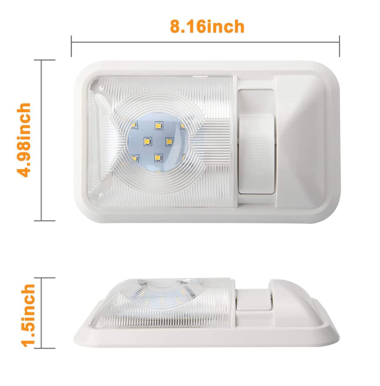 Snapklik.com : UWDESY 12V LED Rv Ceiling Dome Light Rv Interior ...
